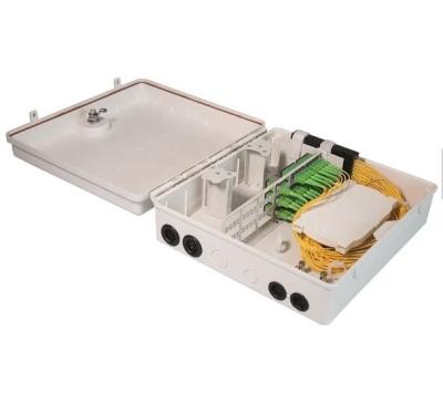 China Wall Mounted Fiber Optic Splitter Enclosures 16 32 48 72 Port With FTTX Drop Cable for sale