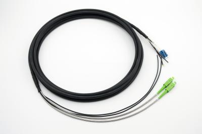 China Light Weight Fiber Cable Assembly Sc To Lc Duplex Outdoor Black LSZH Jacket for sale