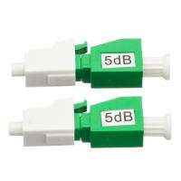 China LC APC Single Mode Fiber Optic Attenuator 5dB Plug In Female To Male with stable attenuation for sale