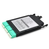 China Ultra High Density Fiber Optic Patch Panel MPO/MTP Cassette Module With Quad LC Adapters for sale