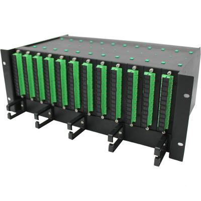 China 4U 144 Fiber Optical Distribution Box SC LC Connector With 12  Sub Unit Splicing Tray for sale