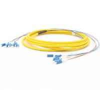 China 6 Fibers OS2 Pre Connectorized Fiber Optic Cable LC/UPC To LC/UPC LSZH OFNR Jacket for sale