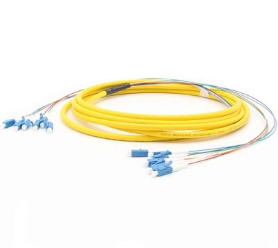 China 6 Fibers OS2 Pre Connectorized Fiber Optic Cable LC/UPC To LC/UPC LSZH OFNR Jacket for sale