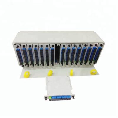 China 16 Slots Fiber Optical PLC Splitter LGX Chassis 19 Inch 3.5U For 1x8 LGX Modules for sale