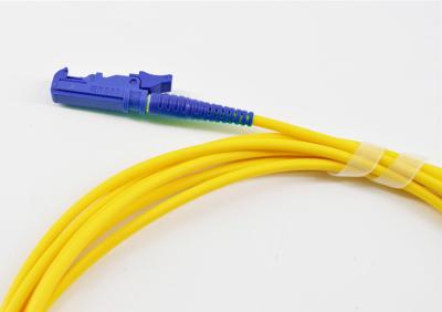 China LSZH Jacketed Fiber Optical Patch Cord Simplex E2000 UPC/APC Fiber Jumper OS2 G657A for sale