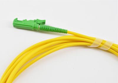 China PVC/LSZH Jacketed Fiber Optical Patch Cord E2000 APC/UPC OS2 9/125um Simplex 2.0/3.0mm for sale