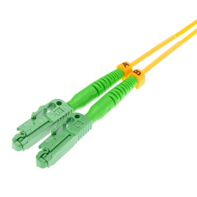 China High Density Patch Cord Optical Fiber LX.5 APC-LC APC Duplex OS2 2.0mm LSZH Jacket for sale