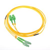 China OS2 Single Mode Fiber Optic Cable Patch Cord PVC/LSZH LX.5 APC-SC APC 9/125um for sale