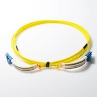 China 90 Degree Angle Boot Fiber Optic Patch Cable OS2 9/125um High Density Cabling Solution for sale