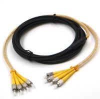 China PE  Jacketed Outdoor Pre Terminated Cable 4 Core FC/UPC-FC/UPC With 3.0mm Break Out Legs for sale