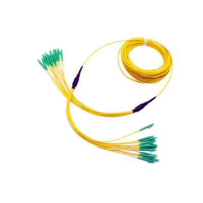 China 12 Core Pre Terminated Multi Fiber Cables LC/APC To LC/APC 2.0mm Break Out Type for sale