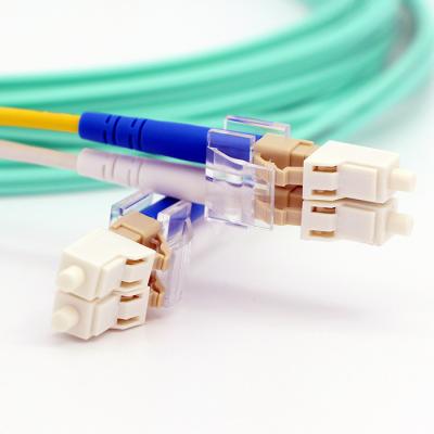 China Dust Cap Cover Fiber Optic Patch Cord LC Molded Connector PVC LSZH OFNR Jacket for sale