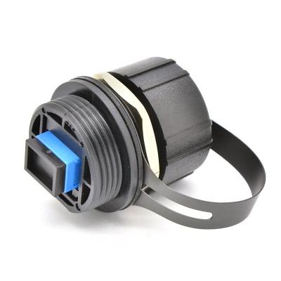 China ODVA SC Bulkhead Fiber Optic Adaptor Waterproof IP67 For Fiberhub Terminal Box Enclosure for sale