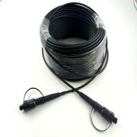 China 100m-150m Fiber Optic Drop Cable Reduce Welding With Mini SC Waterproof Connector for sale