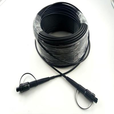 China 100m-150m Fiber Optic Drop Cable Reduce Welding With Mini SC Waterproof Connector for sale