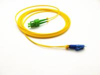 China Mini Boot Fiber Optical Patch Cord LC/Upc To SC/Apc Single Mode Duplex G657A LSZH for sale