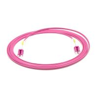China High Density Fiber Optical Patch Cord Duplex LC To LC OM4 Multimode 50/125um Violet for sale