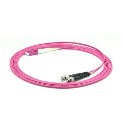 China LC-ST Duplex Multimode Fiber Patch Leads OM4 40/100Gg 50/125 2.0mm PVC 1/3/5 Meters for sale