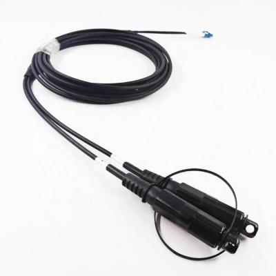 China Waterproof Fiber Optic Assembly Optitap Mini SC/APC To LC/UPC 2 Core Duplex Single Mode G657A2 for sale