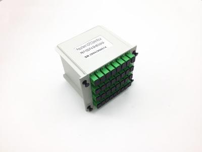 China PLC FTTH Fiber Optic Splitter 1x32 SC/APC Cassette Type Uniform Power Splitting for sale