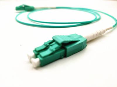 China PVC LSZH Jacket Fiber Optic Patch Cables LC Duplex Uniboot OM4 High Density for sale