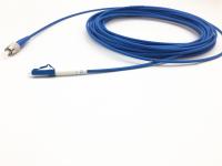 China LC-FC Steel Armored Patch Cord Singlemode Simplex 3.0mm OFNP Plenum Rated Jacket for sale