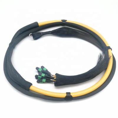 China 8-144 Core MPO MTP Patch Cord Trunk Cable Single Mode OS2 MTP/MPO Breakout With Pulling Eye for sale