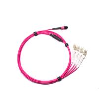 China Customized Optical Fiber Patch Cord QSFP MTP/MPO To Uniboot LC Duplex 8/12/24 Fiber for sale