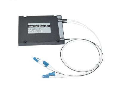 China 2 Channel Wavelength Division Multiplexers CWDM Mux Demux Module 1390/1410nm 0.9mm Pigtails for sale