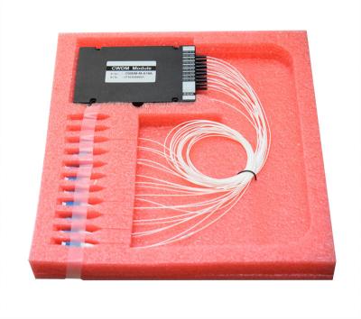 China 1270~1610nm Wavelength Division Multiplexer 0.9mm Loose Tube ABS Box 18ch CWDM Mux/Demux Module for sale