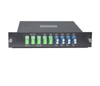 China 100GHz 2x4ch Wavelength Division Multiplexer DWDM Demux Plug In Module 5G Network Passive for sale