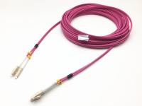 China LC/LC OM4 Multimode Fiber Jumper Cable Patch Cord100G Duplex 50/125 LSZH 1/2/3/5m for sale