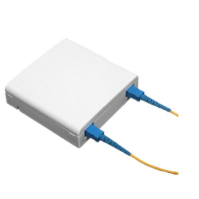 China 2 Ports ABS Material FTTH Wall Socket Fiber Optic Cable Junction Box for sale