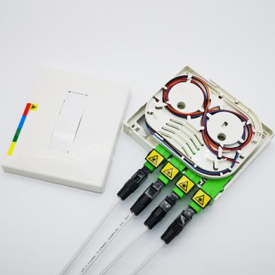 China ABS Plastic SC/APC Shutter Adapter FTTH Fiber Optic Termination Box for sale