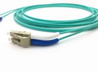 China LC-LC Duplex OM3 2.0mm Aqua LSZH Fiber Optic Patch Leads for sale