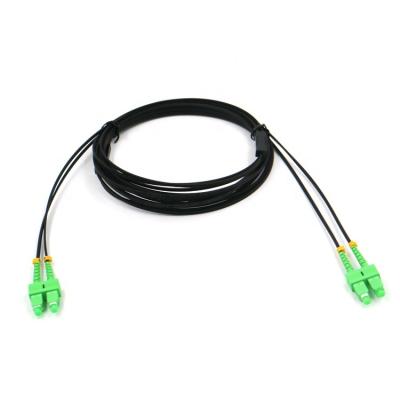 China SC APC To SC APC G657A1 LSZH Sheath FTTH Flat Drop Patch Cord for sale