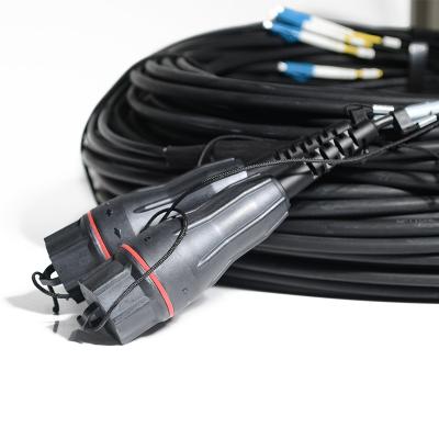 China G657A2 IP67 Full AXS LC UPC Duplex Fiber Optical Patch Cord for sale