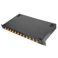 China ST Connector 12 24 Port 19 Rack Mount Fiber Patch Panel for sale