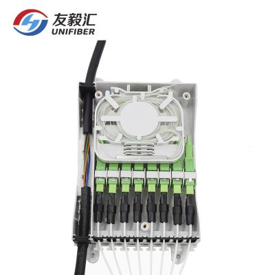 China ABS 8 Ports SC Anti UV FTTH Fiber Optic Termination Box for sale
