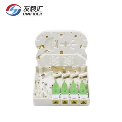 China SC APC Wall Mount 4 Port FTTH Fiber Termination Cabinet for sale