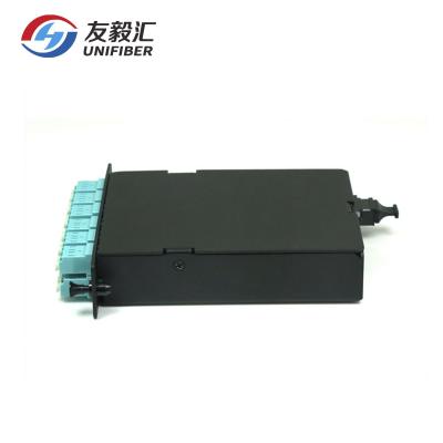 China 24 Core MTP To LC Cassette Optical Fiber Panel MTP MPO Connector for sale
