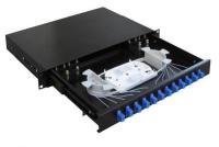 China Sliding 1U Rack Mount 12 port fiber optic patch panel SC/LC for sale