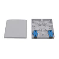 China 2 Ports FTTH 86*86 Fiber Optic Faceplate ABS plastic for sale
