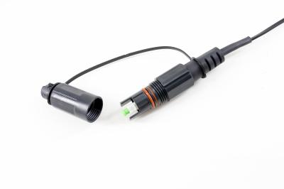 China FTTA Optitap H Connector Compatible IP67 Mini IP SC Drop Wire Patch Cable Black LSZH Sheath 1~150m for sale