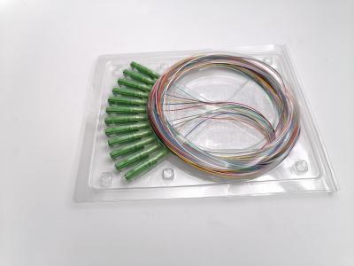 China OS2 9/125um 12 Core OM4 1.5m Length Optical Fiber Pigtail for sale