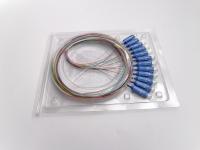 China 3ft SC UPC 12 Fibers OS2 Unjacketed Fiber Optic Pigtail for sale