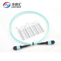 China Plenum OFNP 24 Fiber 1M OM3 OM4 MPO MTP Trunk Cable for sale