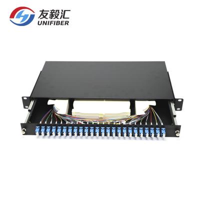 China Single Mode Duplex 1U 12/24 Port LC Fiber Patch Panel for sale