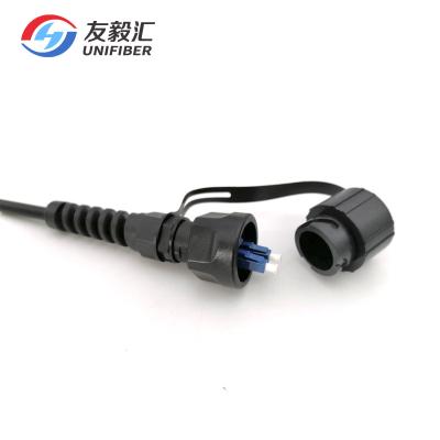 China Rugged ODVA LC Duplex G657A1 7.0mm Fiber Optic Patch Cord for sale