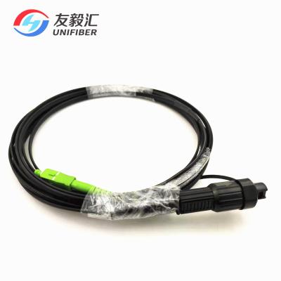 China SC/APC To SC/APC G657A1 LSZH 150m FTTH Drop Cable 2.0*5.0mm for sale